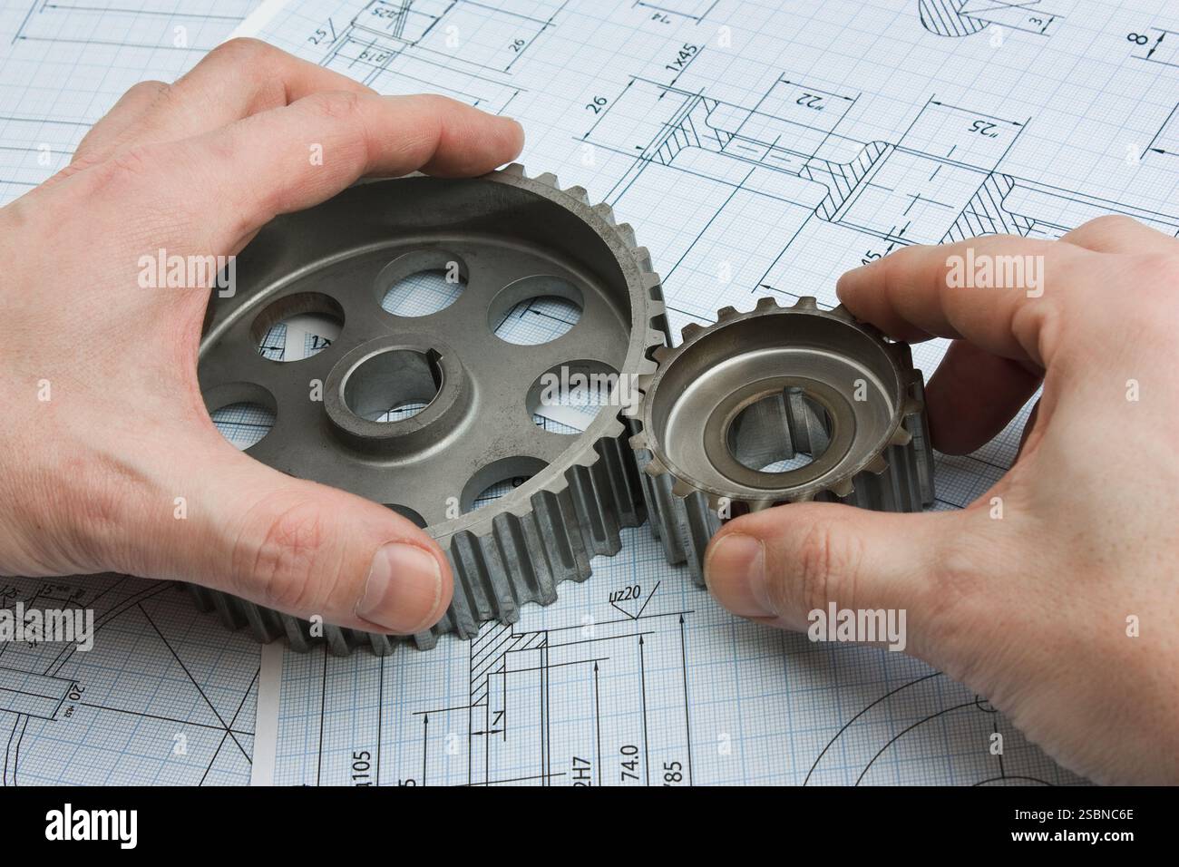 tools and mechanisms detail on the background of technical drawings ...