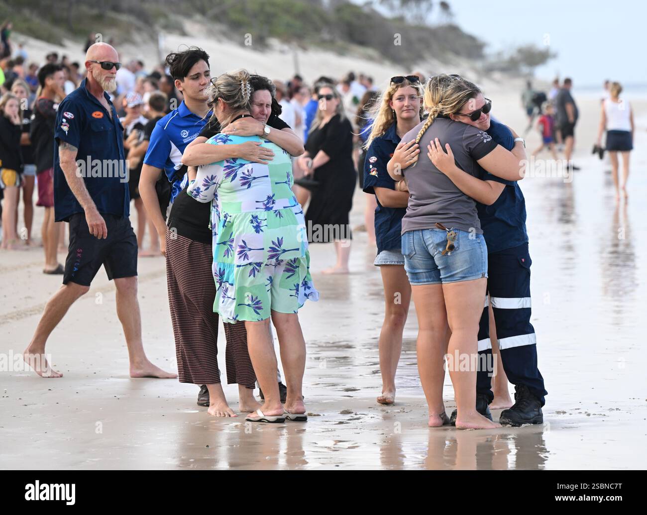 Bribie Island, Australia. 04th Feb, 2025. People are seen during a ...
