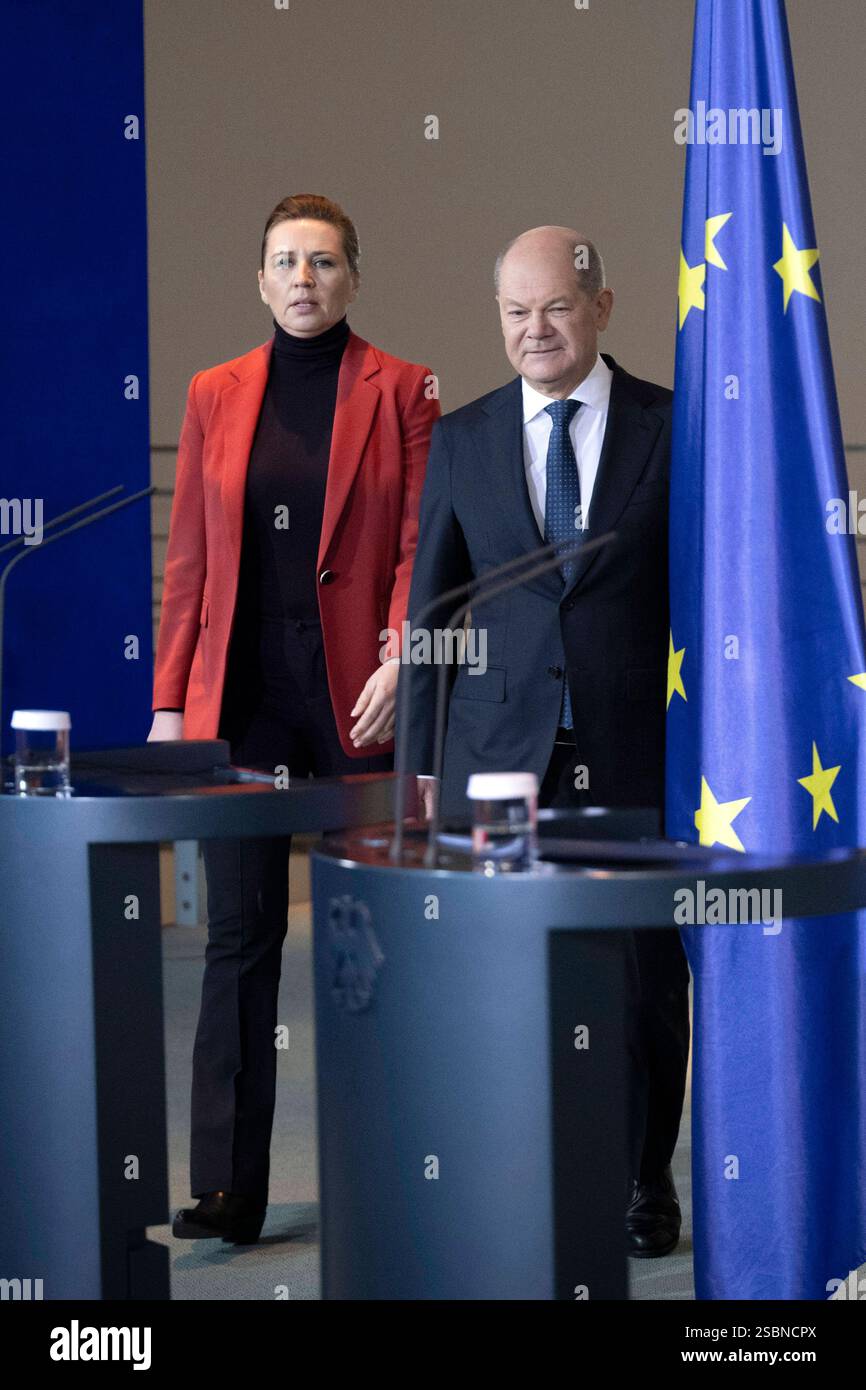Mette Frederiksen, Olaf Scholz DEU, Deutschland, Germany, Allemande, Berlin, 28.01.2025 Mette ...