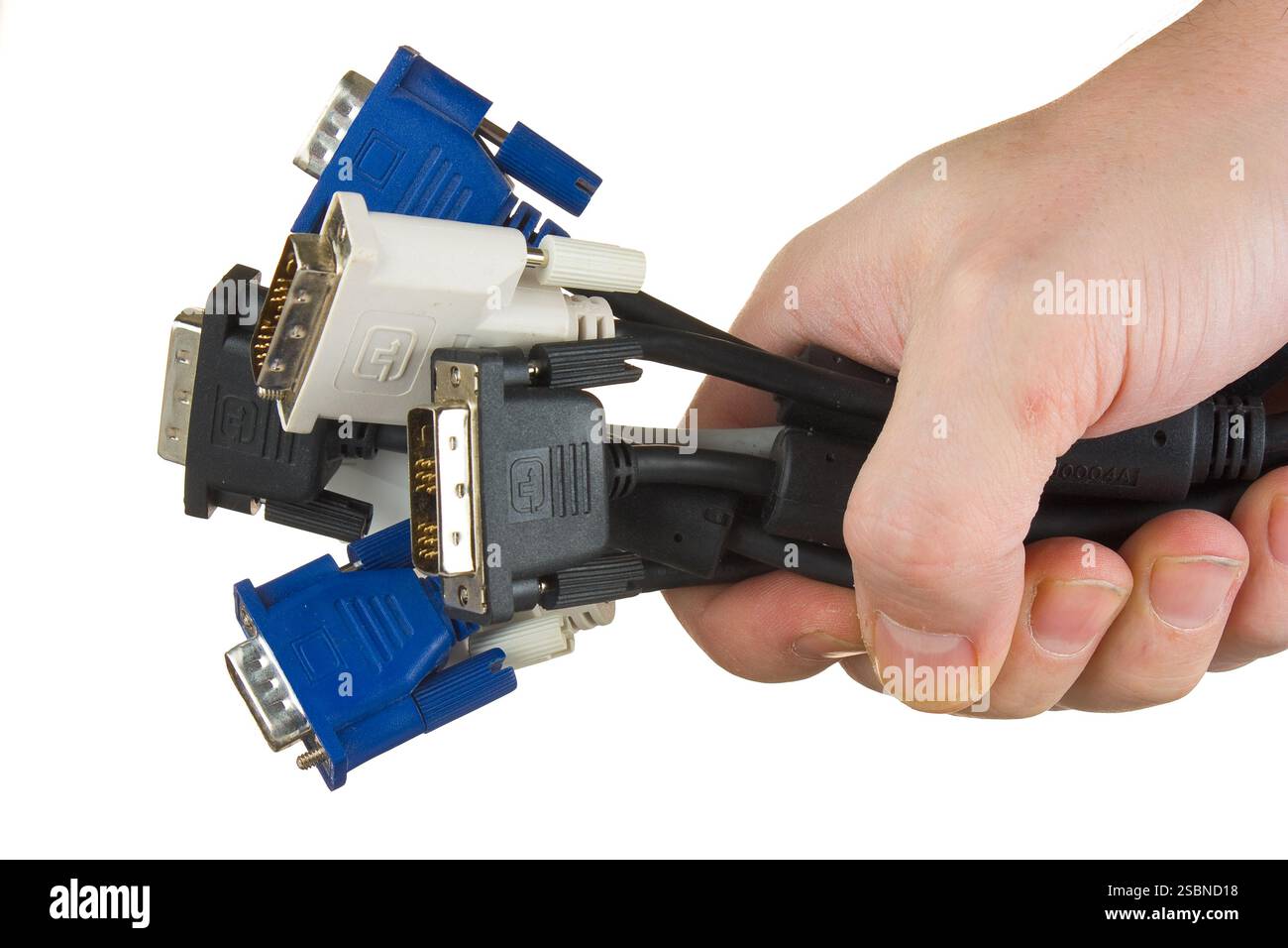 Wires for electronic compounds isolated on white background Stock Photo ...