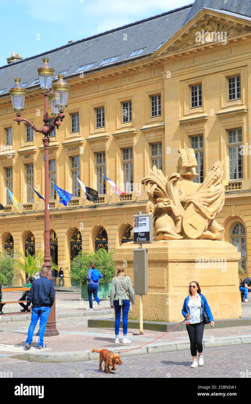 France, Moselle, Metz, town centre, Place d'Armes, 18th century ...
