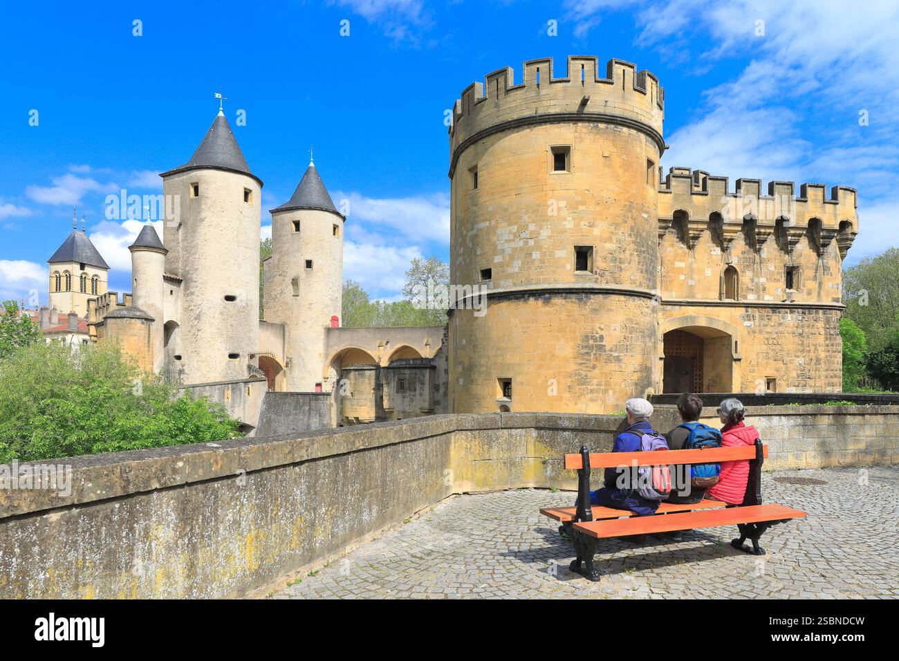 France, Moselle, Metz, Porte des Allemands (remains of the medieval ...