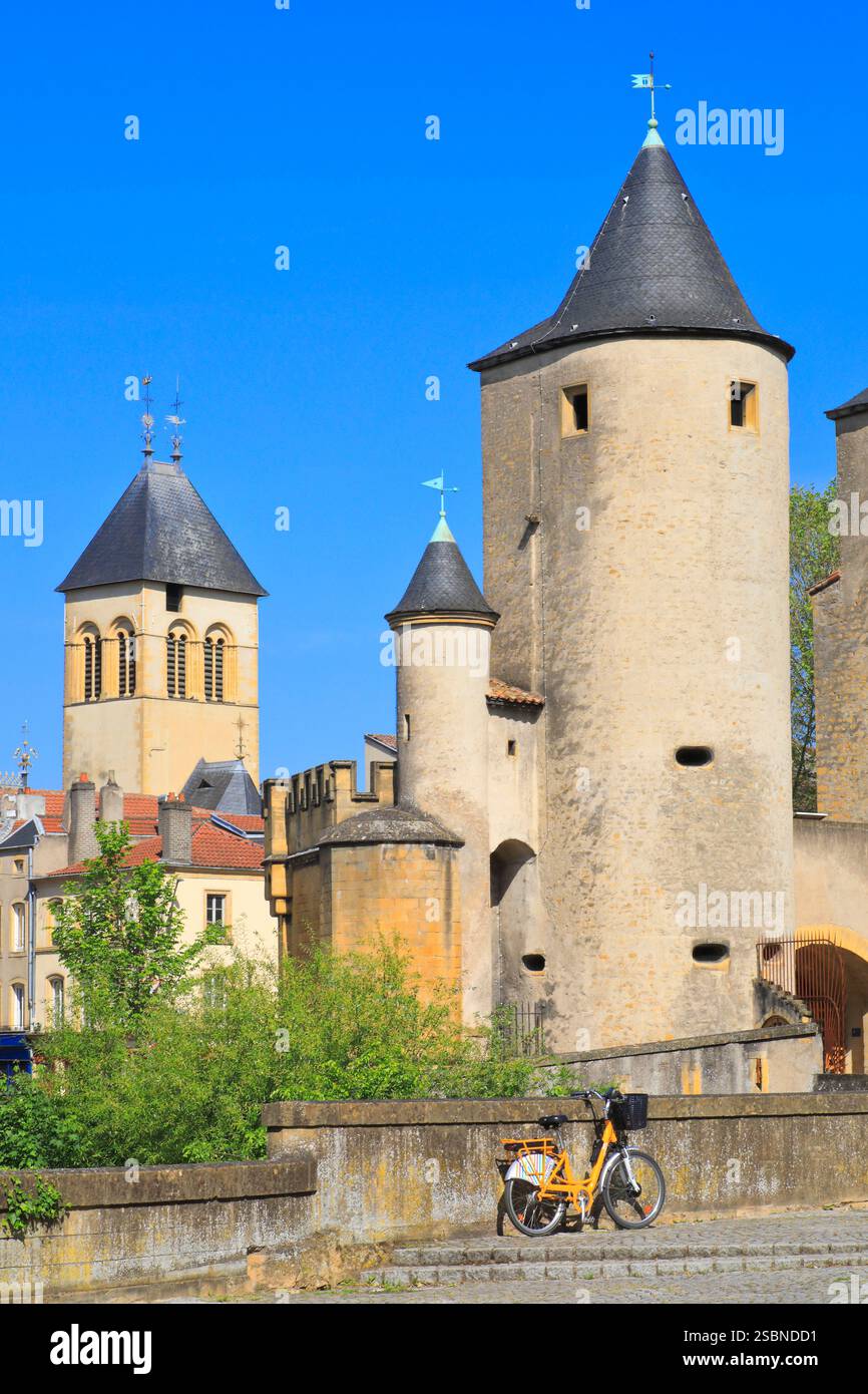 France, Moselle, Metz, Porte des Allemands (remains of the medieval ...
