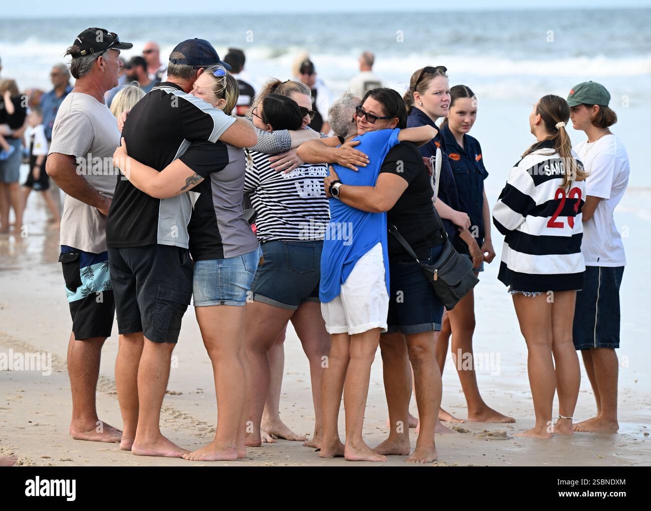 Bribie Island, Australia. 04th Feb, 2025. People are seen during a ...