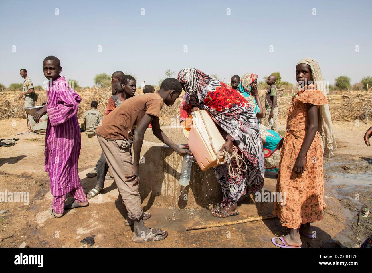 Chad, Ennedi, Wadi Hawar, Amdjarass, native village of Idriss Deby ...