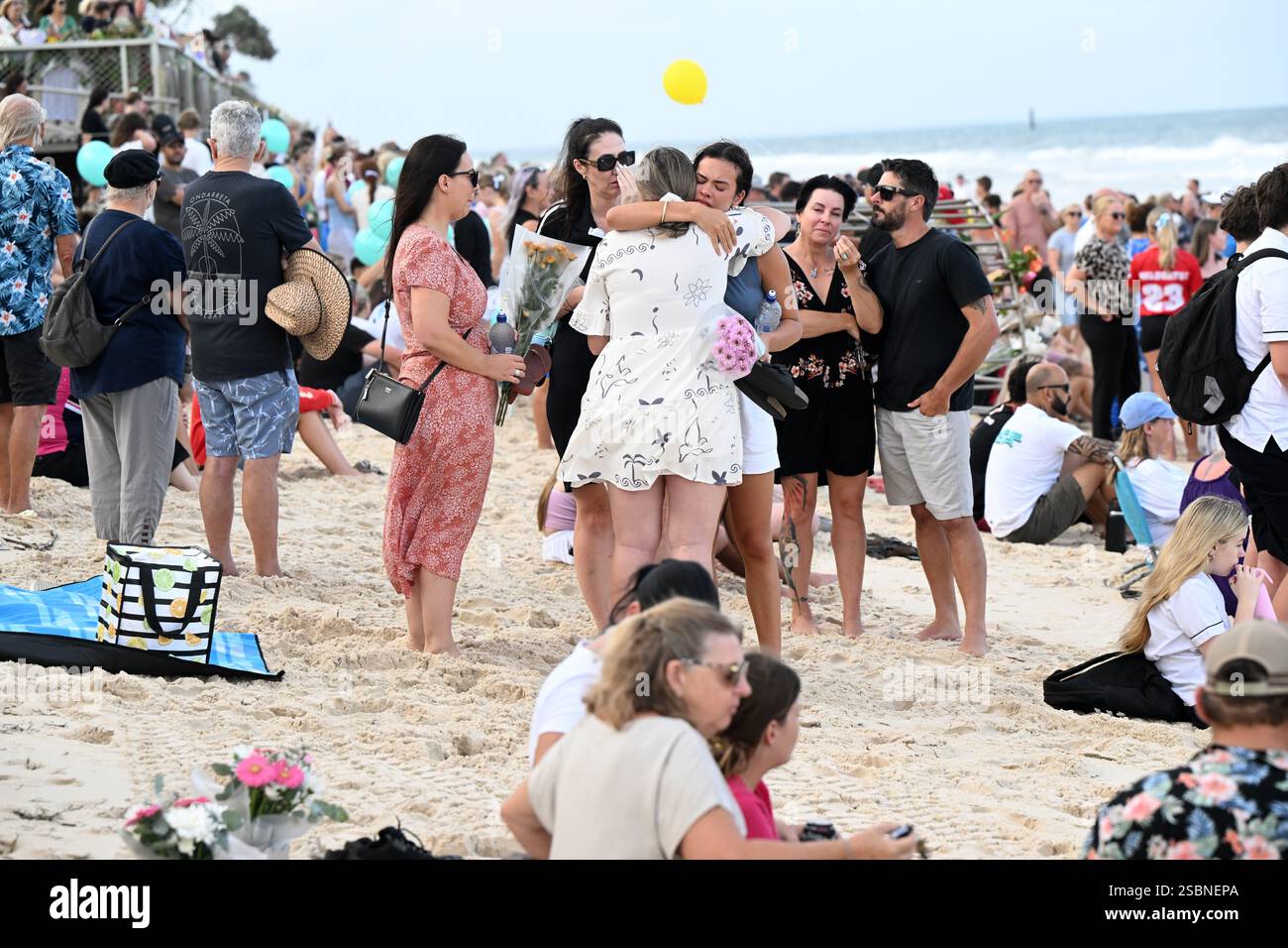 Bribie Island, Australia. 04th Feb, 2025. People are seen during a ...