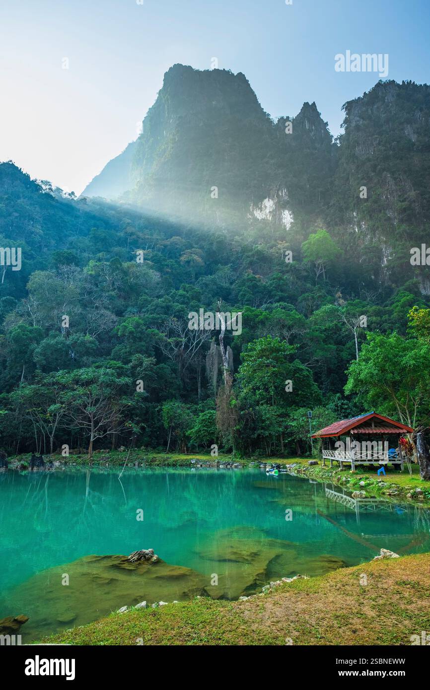 Laos, Vientiane province, Vang Vieng, Blue Lagoon 2 Stock Photo - Alamy