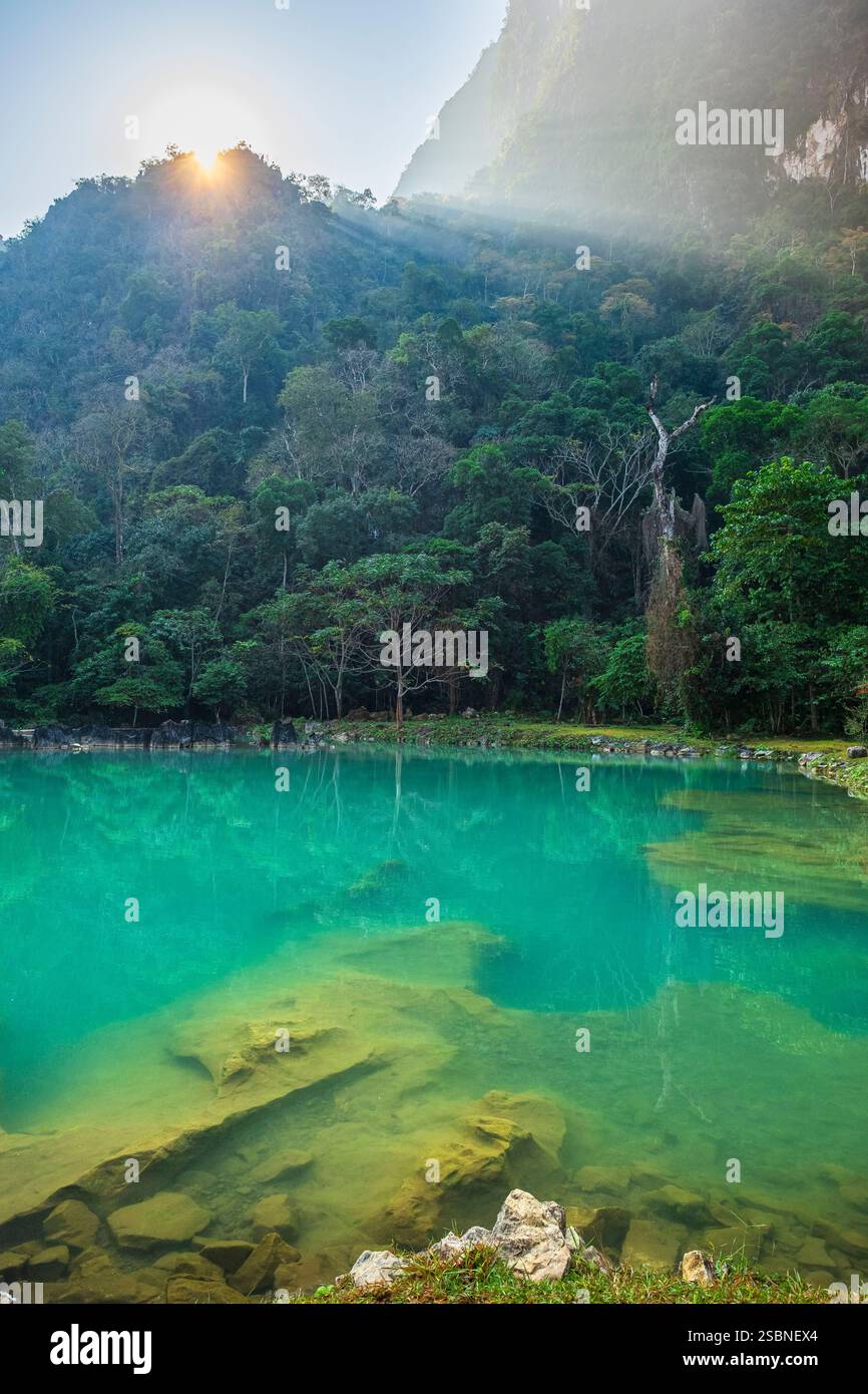 Laos, Vientiane province, Vang Vieng, Blue Lagoon 2 Stock Photo - Alamy