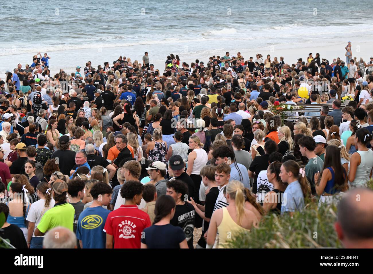 Bribie Island, Australia. 04th Feb, 2025. People are seen during a ...