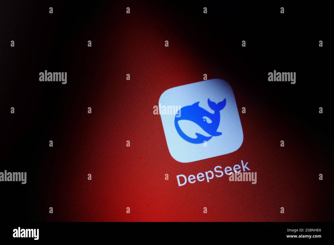 In this photo illustration, the Chinese AI app DeepSeek is displayed on ...