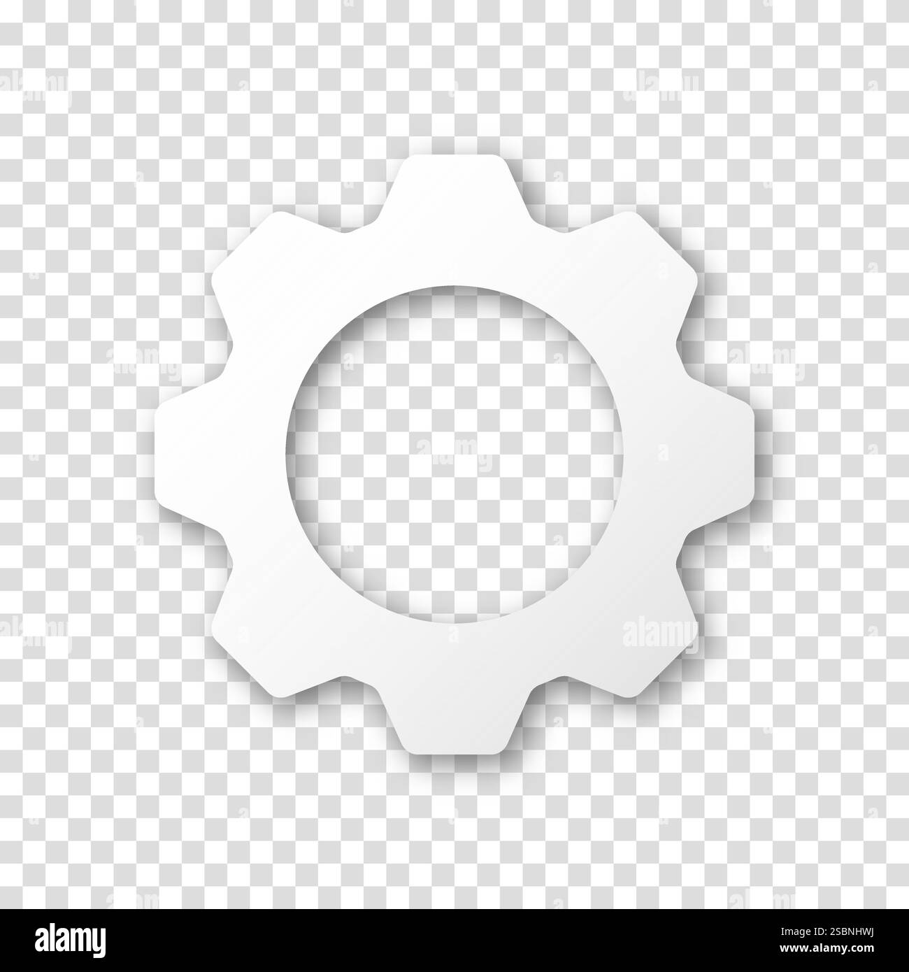 Gear icon, flat design. Machine sprocket gear icon. Realistic vector ...