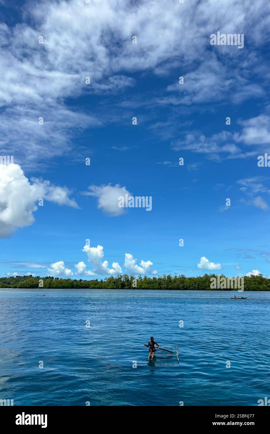 Natural landscapes of Tungelo Island in Bismarck sea, New Ireland province, Papua New Guinea ...