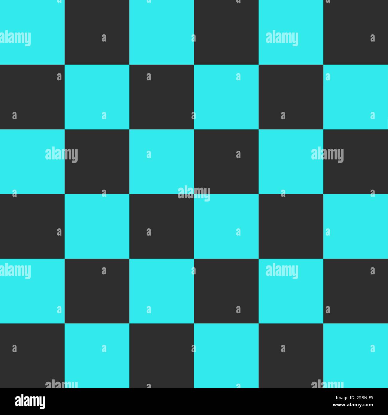 Seamless black and turquoise chess checkered grid pattern in Memphis ...