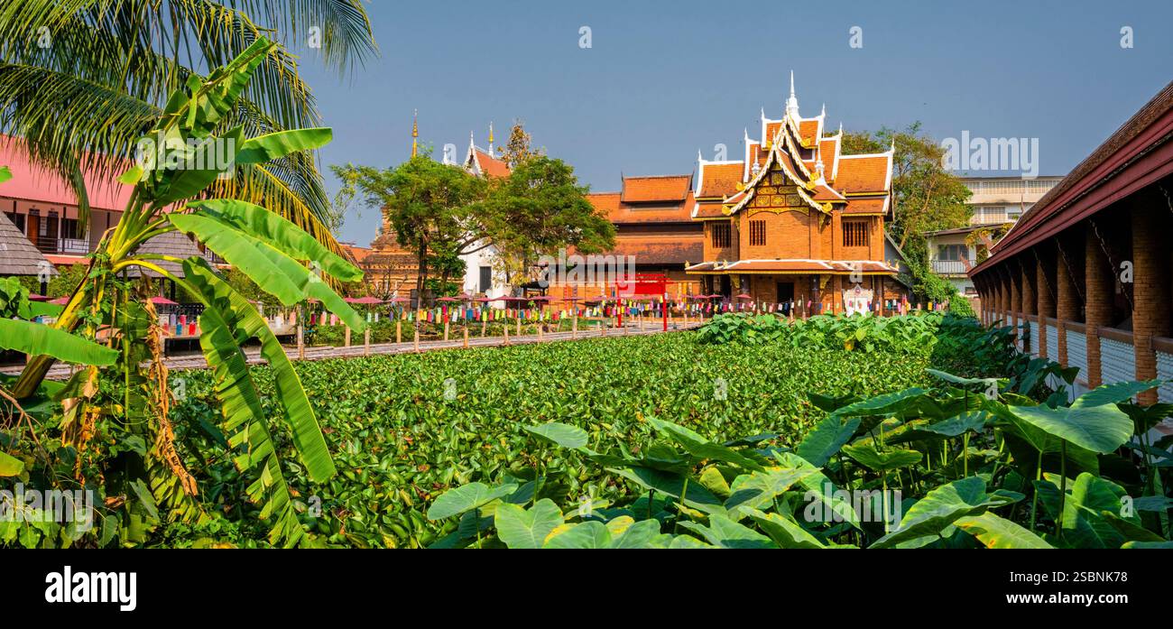 Thailand, Chang Mai district, Chiang Mai, Wat Jetlin temple Stock Photo ...