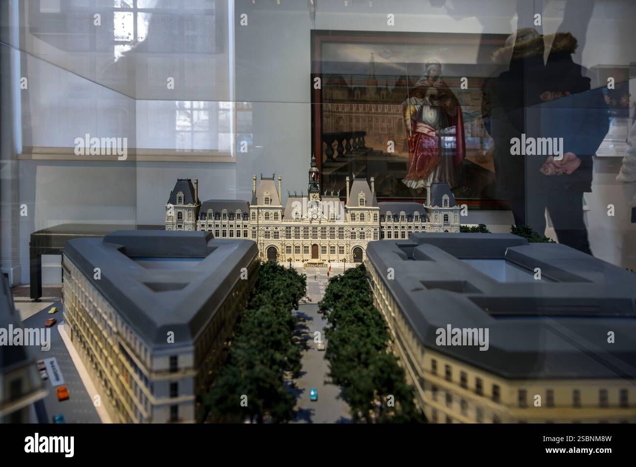 France, Paris, Marais district, Carnavalet Museum, 1/200 scale model of ...