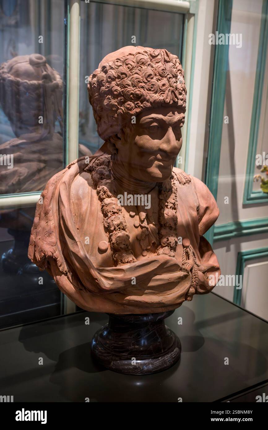 France, Paris, Marais district, Carnavalet Museum, Bust of the French ...