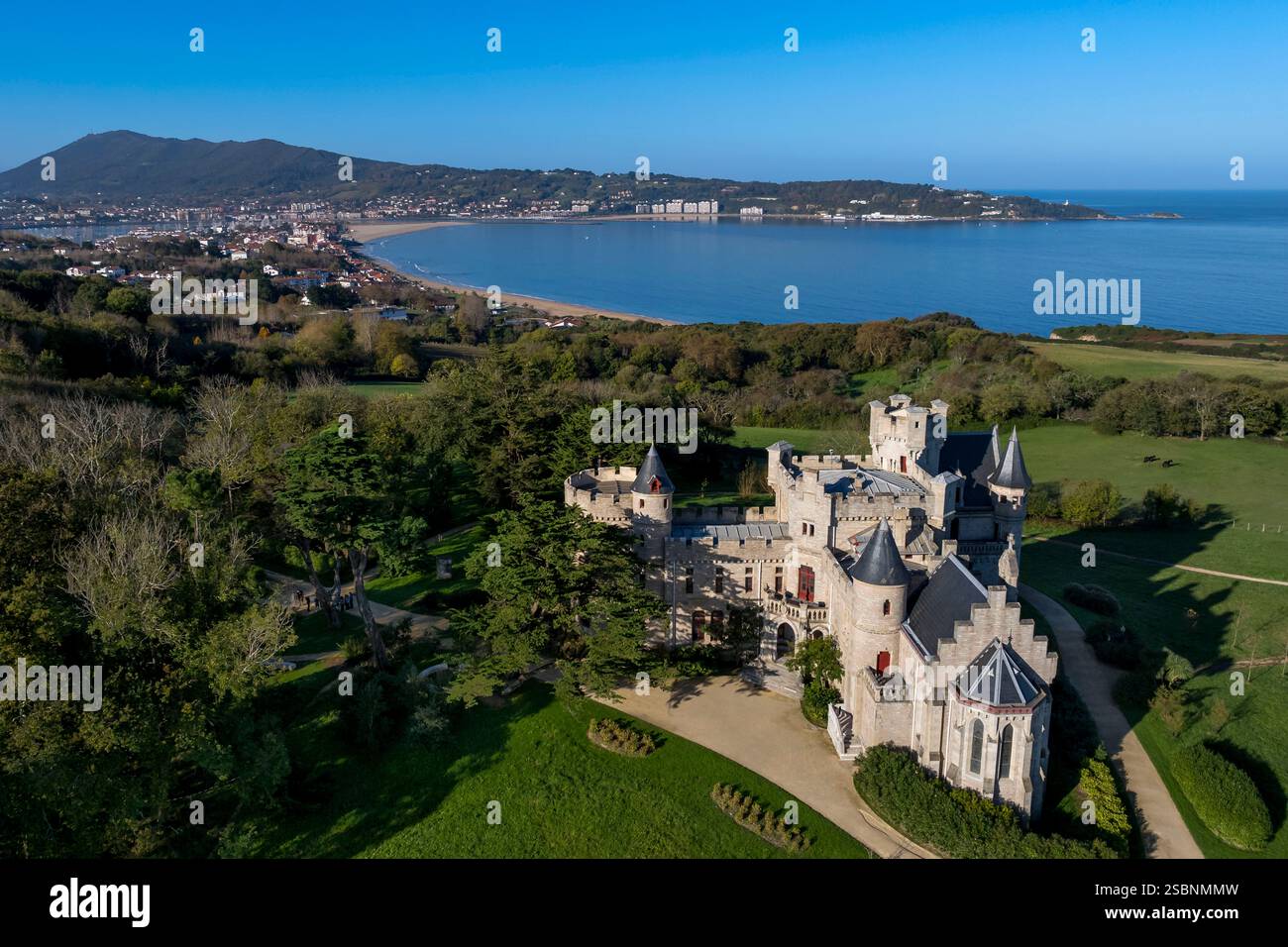 France, Pyrenees Atlantiques, Basque Country coast, Hendaye, Abbadia ...
