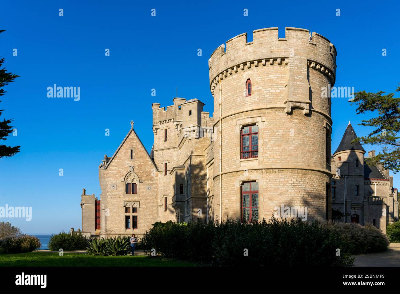 France, Pyrenees Atlantiques, Basque Country coast, Hendaye, Abbadia ...