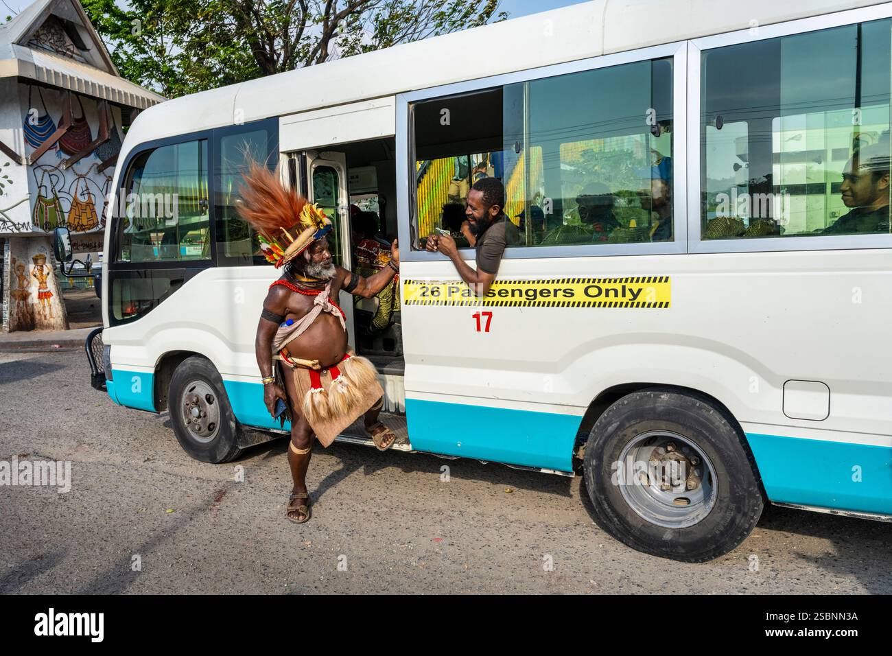 Papua New Guinea, Capital Province, Port Moresby, the traditional chief ...