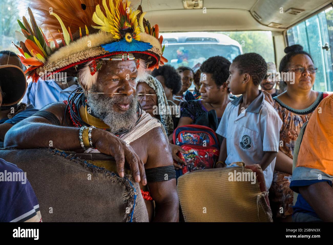 Papua New Guinea, Capital Province, Port Moresby, the traditional chief ...