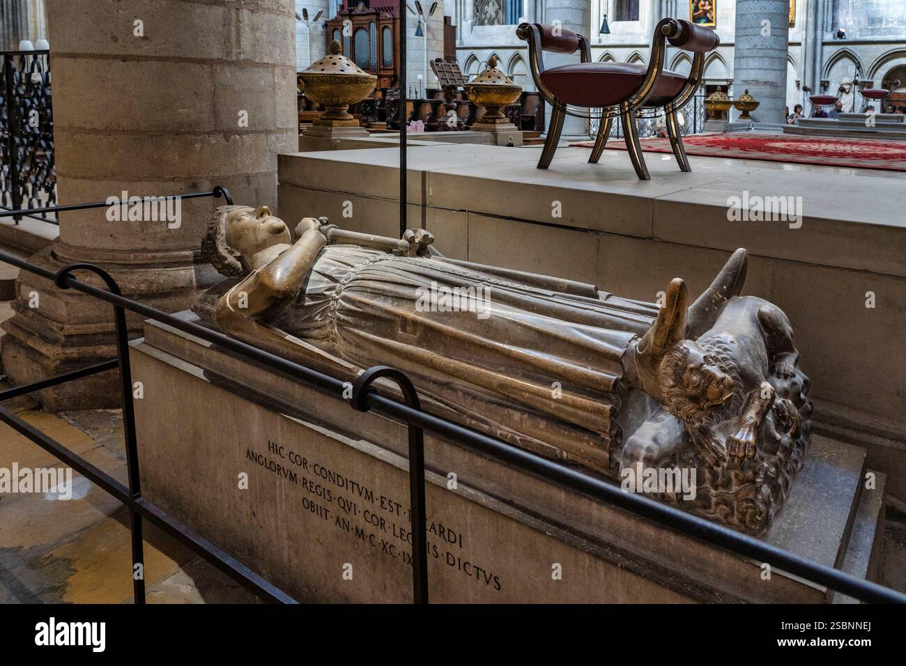France, Seine Maritime, Rouen, cathedral Notre Dame of Rouen, recumbent ...