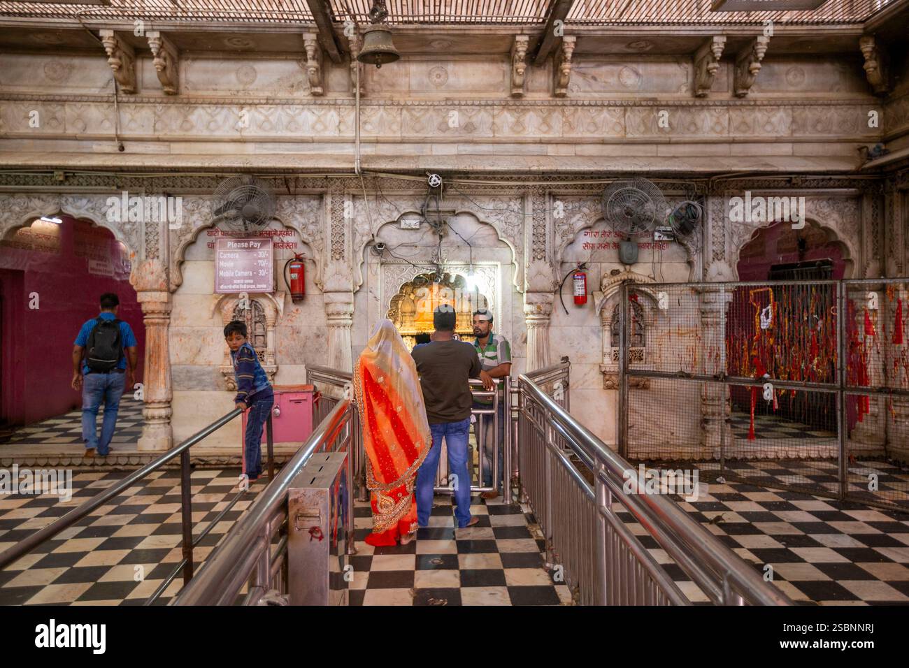 India, Rajasthan, Bikaner region, Deshnoke, Karni Mata temple also known as Rat Temple ...
