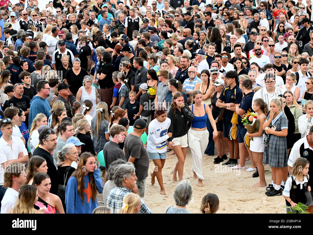 Bribie Island, Australia. 04th Feb, 2025. People are seen during a ...