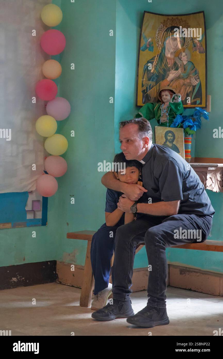 Philippines, Manila, Matthieu Dauchez, French priest at the head of the ...