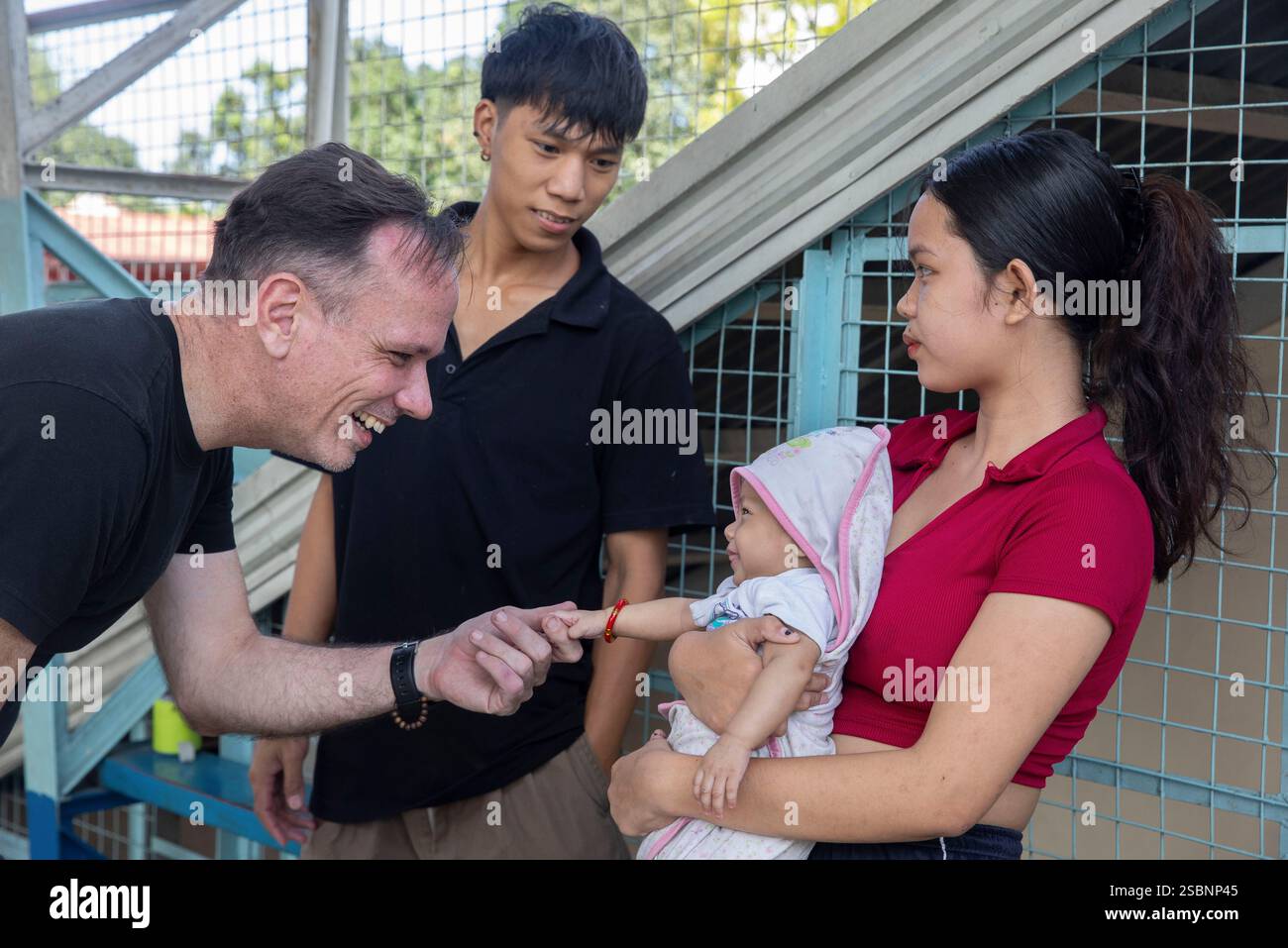 Philippines, Manila, Matthieu Dauchez, French priest at the head of the ...