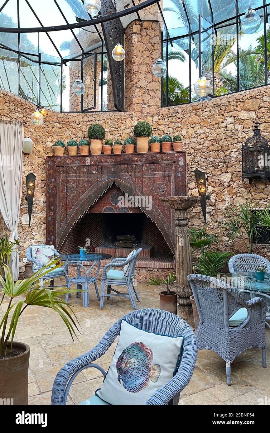 Morocco, Sidi Bennour province, Oualidia, greenhouse housing a ...