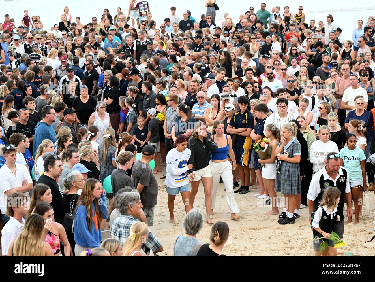 Bribie Island, Australia. 04th Feb, 2025. People are seen during a ...