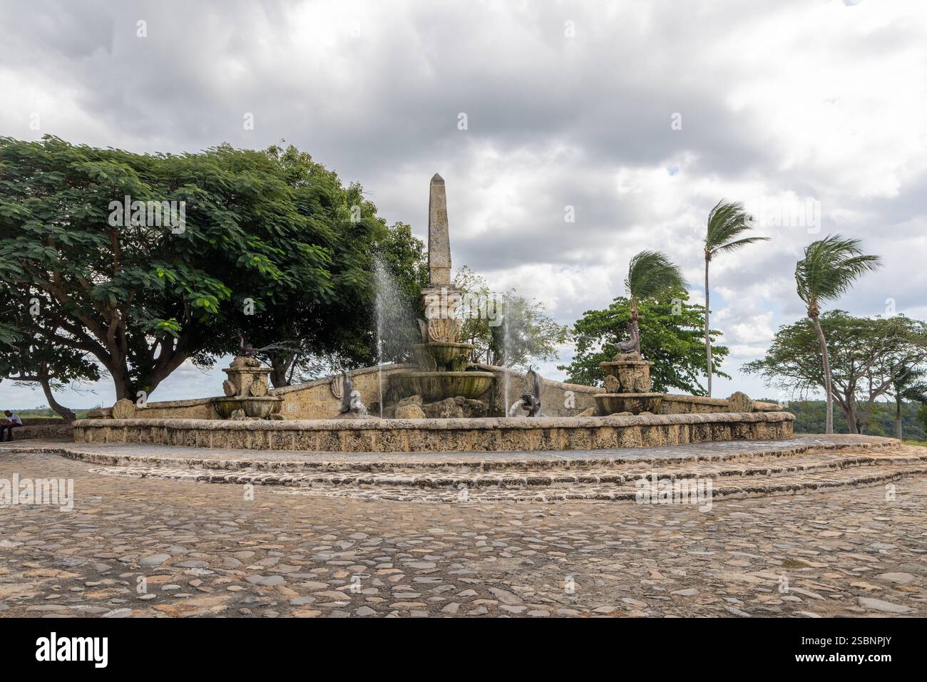 Altos de Chavón fountain. Altos de Chavon is a re-creation of a 16th ...