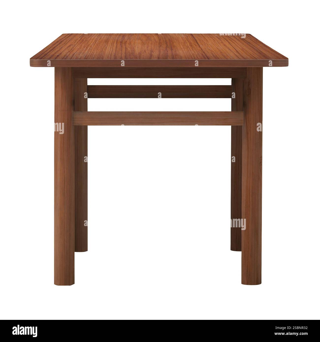 Vintage Dark Wood Stool Isolated on White Background Stock Photo - Alamy