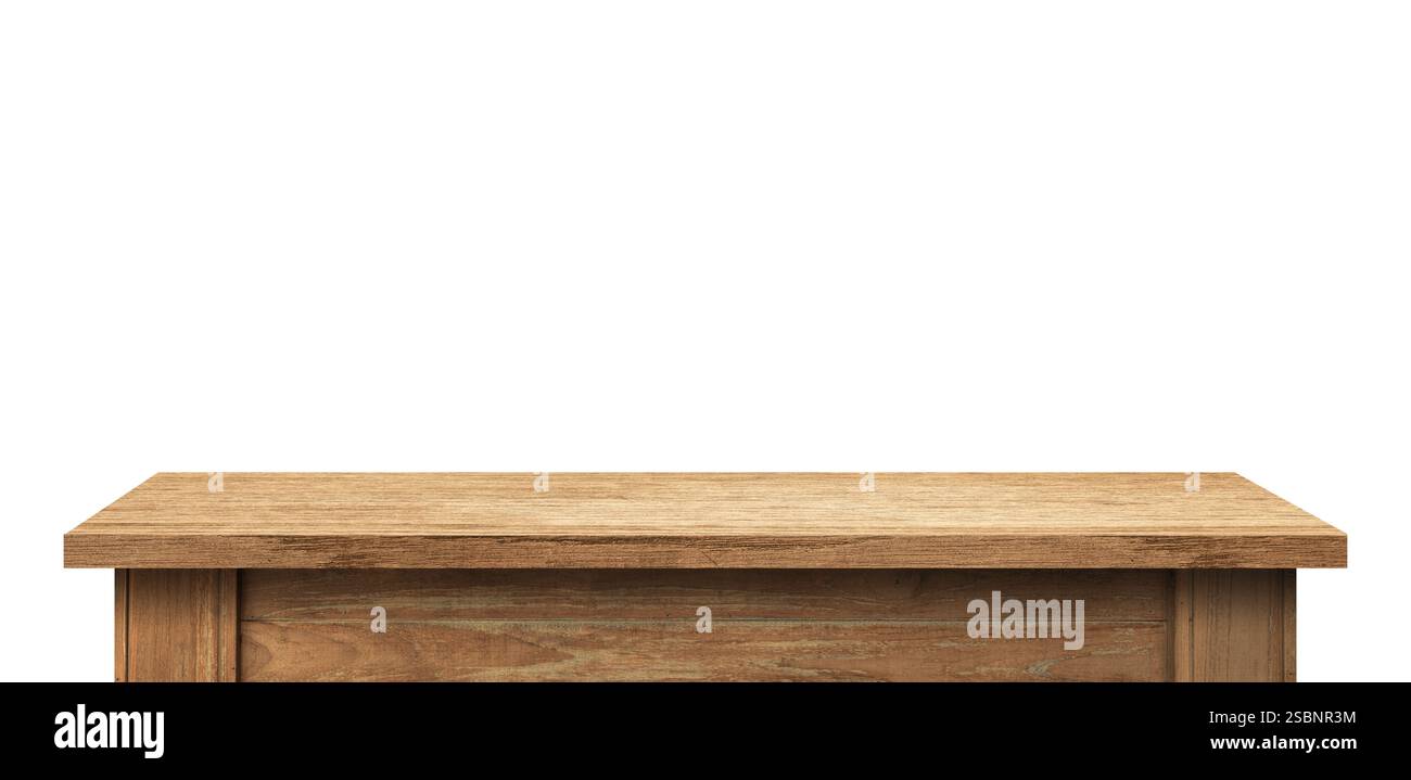 dark wooden table template, desktop tabletop mock-up, front view ...