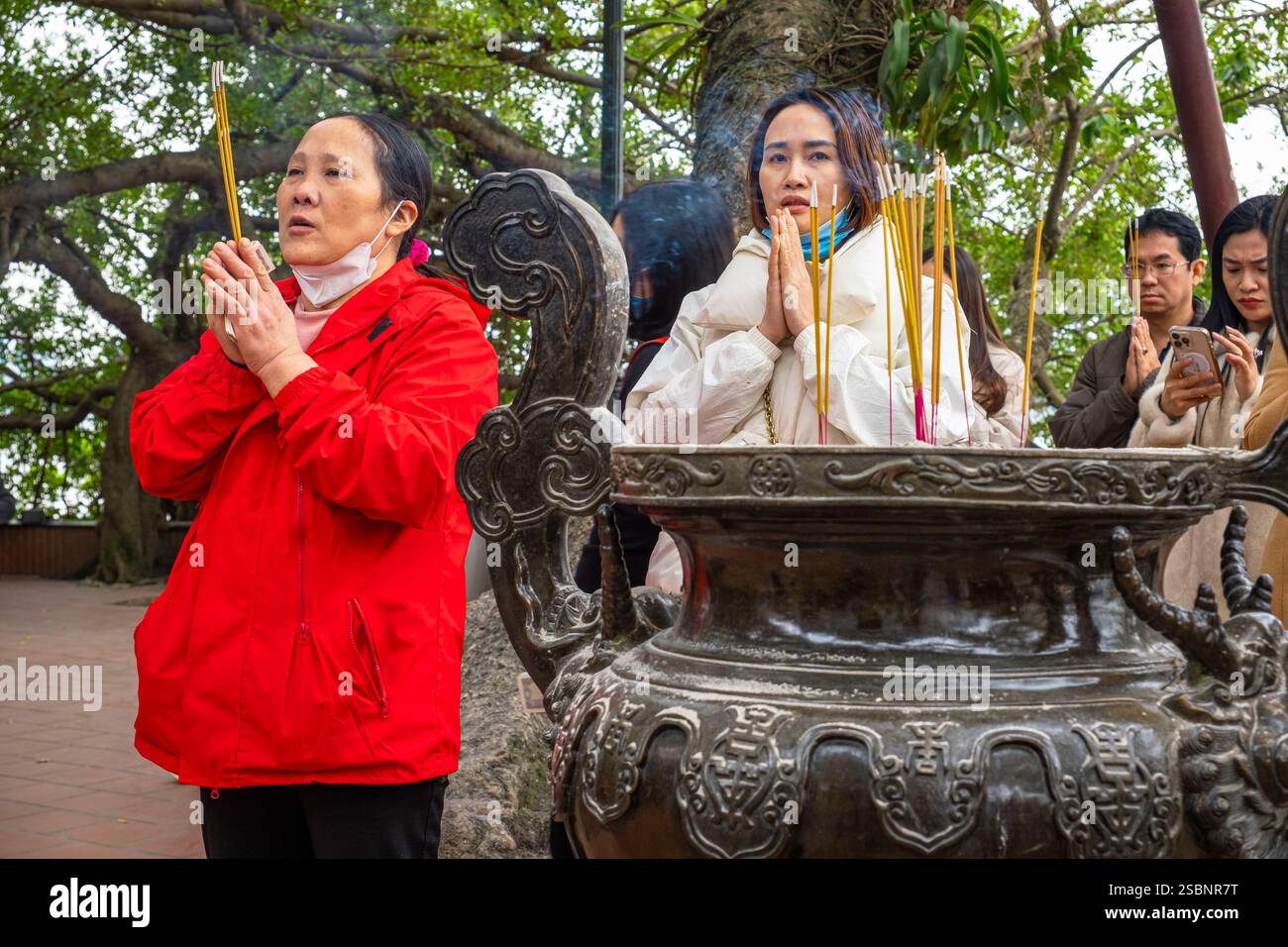 Vietnam, Hanoi, Tay Ho district, Quang An area, Tay Ho temple on the ...