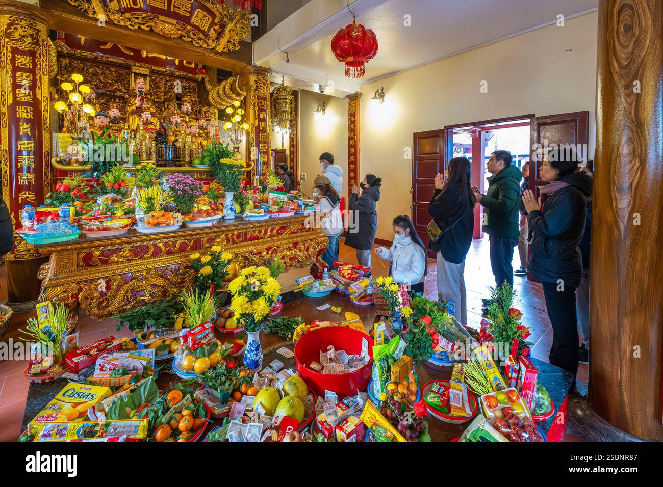 Vietnam, Hanoi, Tay Ho district, Quang An area, Tay Ho temple on the ...