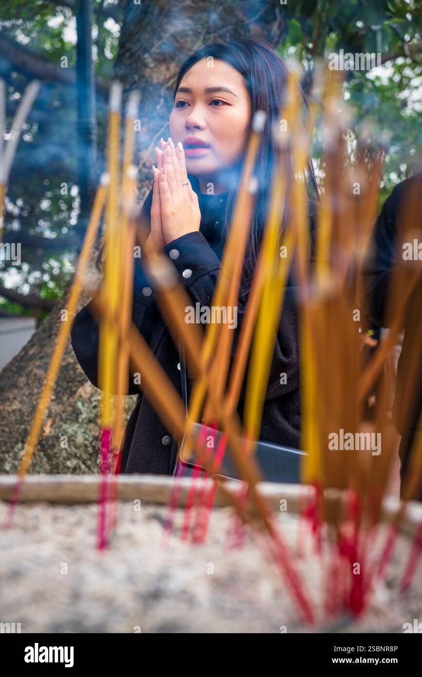 Vietnam, Hanoi, Tay Ho district, Quang An area, Tay Ho temple on the ...