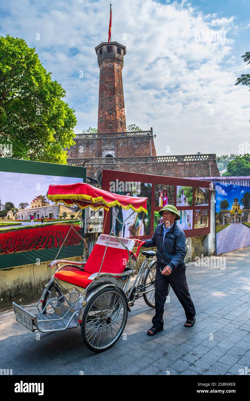 Vietnam, Hanoi, Ba Dinh district, the Hanoi Flag Tower, remains of the ...