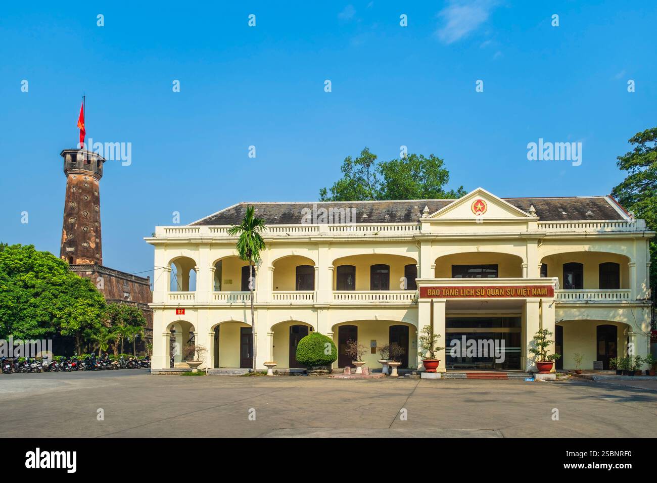 Vietnam, Hanoi, Ba Dinh district, the Hanoi Flag Tower, remains of the ...