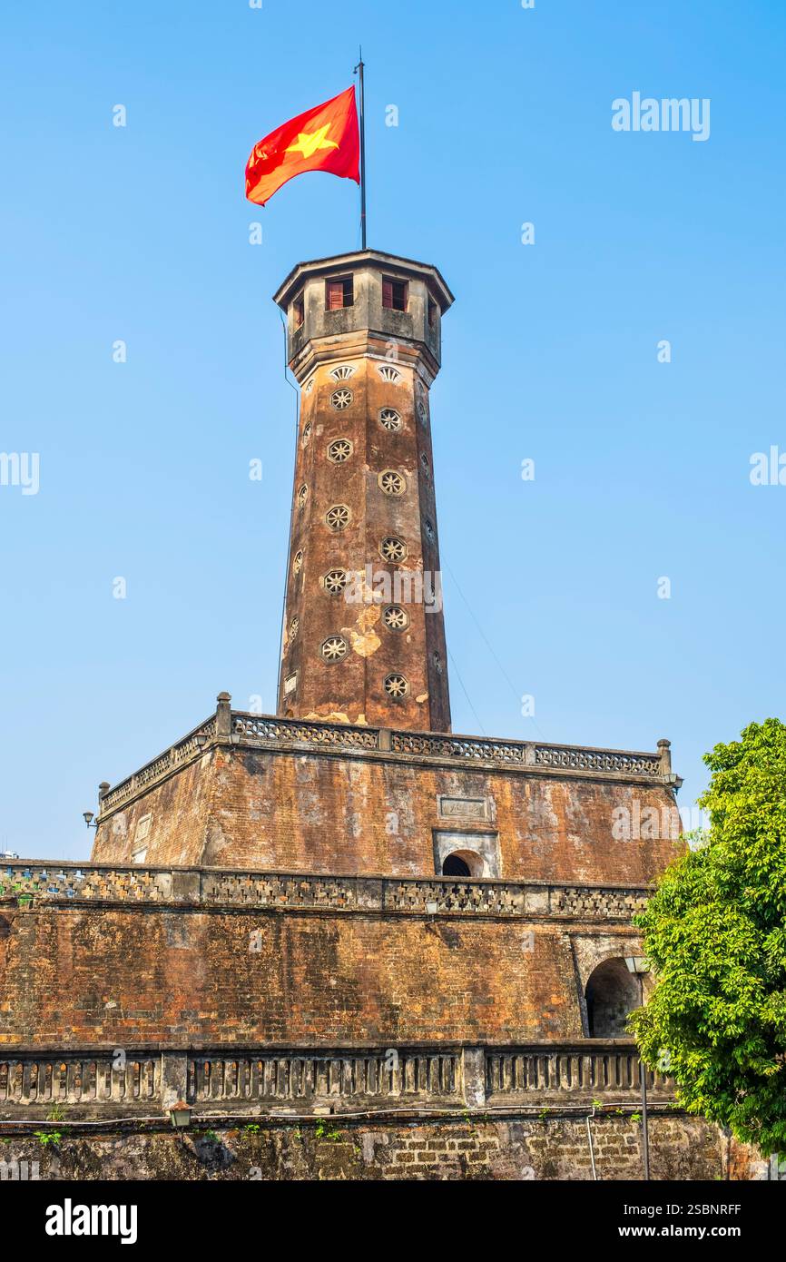 Vietnam, Hanoi, Ba Dinh district, the Hanoi Flag Tower, remains of the ...
