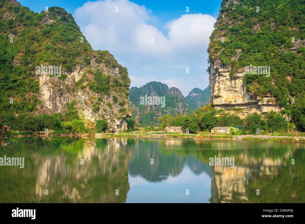 Vietnam, Ninh Binh Province, Ninh Xuan, Halong Bay on land, karst peaks ...