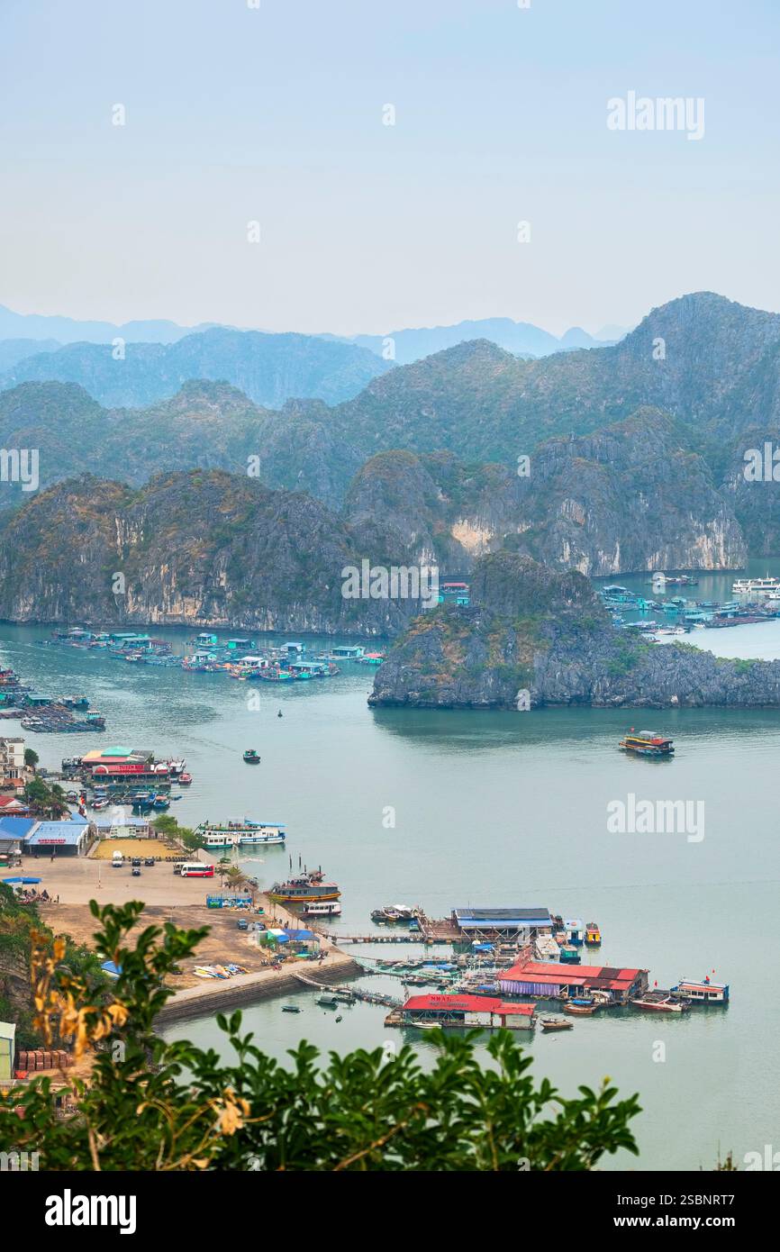 Vietnam, Haiphong Province, Cat Ba island, Ben Beo port and Cai Beo ...