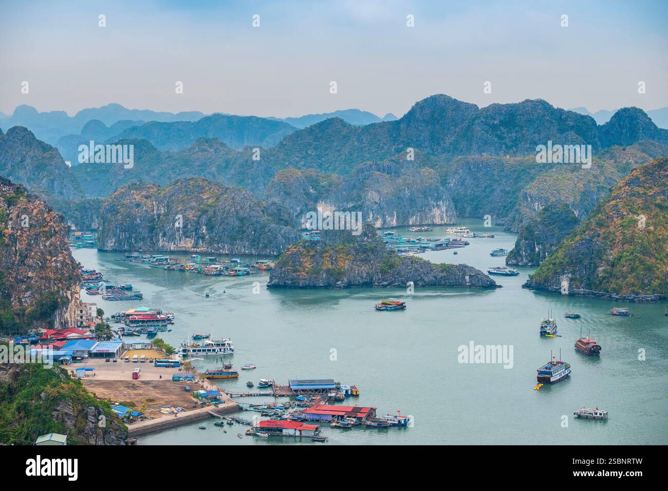 Vietnam, Haiphong Province, Cat Ba island, Ben Beo port and Cai Beo ...
