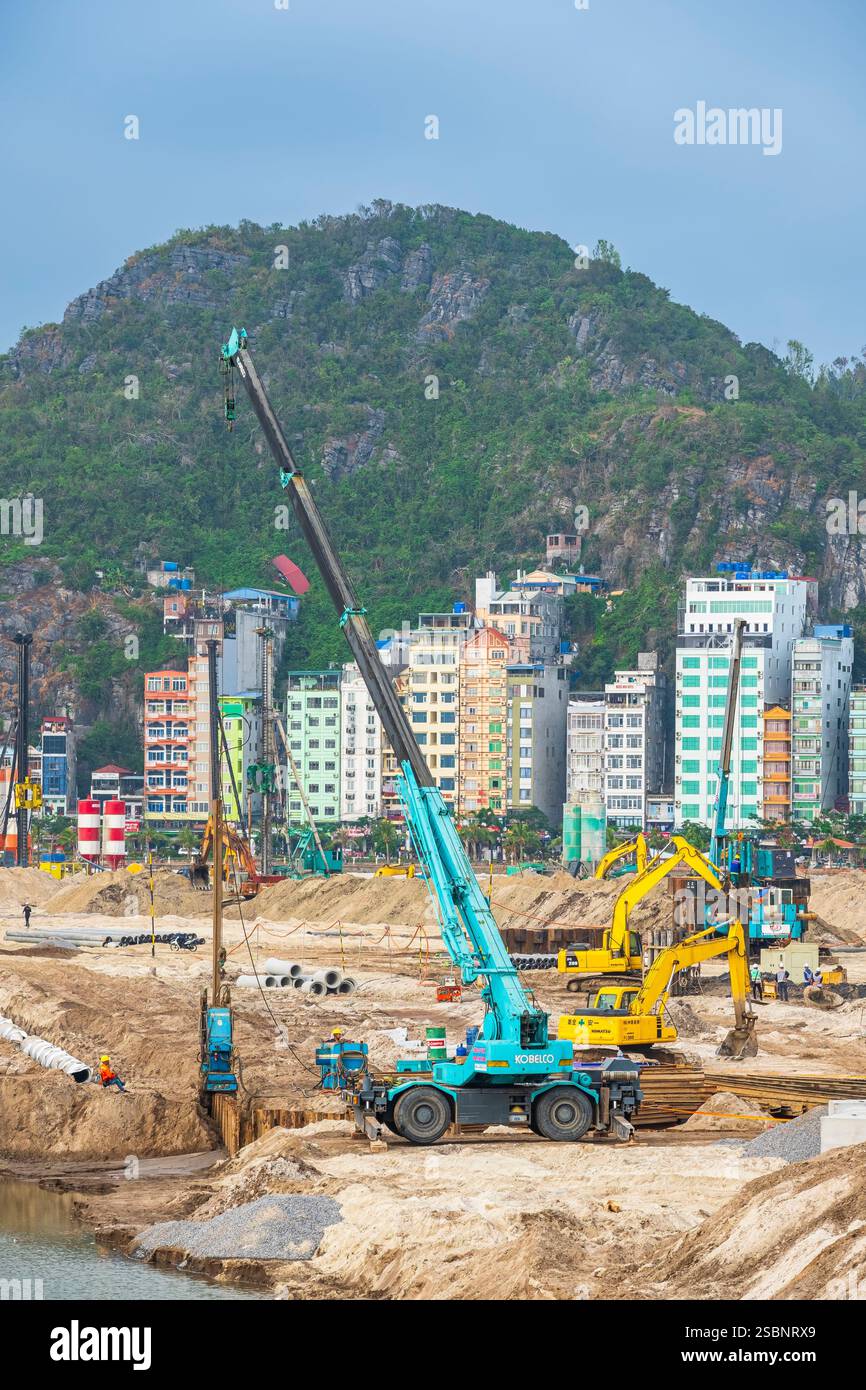 Vietnam, Haiphong Province, Cat Ba island, Cat Ba city, gigantic ...