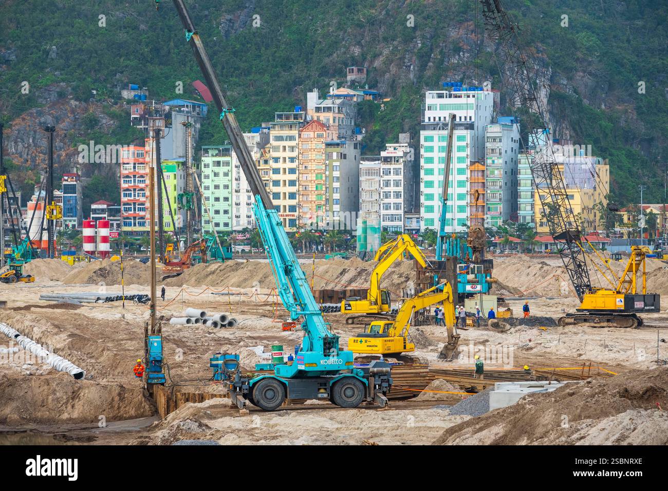 Vietnam, Haiphong Province, Cat Ba island, Cat Ba city, gigantic ...