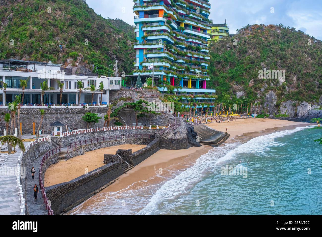 Vietnam, Haiphong Province, Cat Ba island, Flamingo Resort Cat Ba and ...