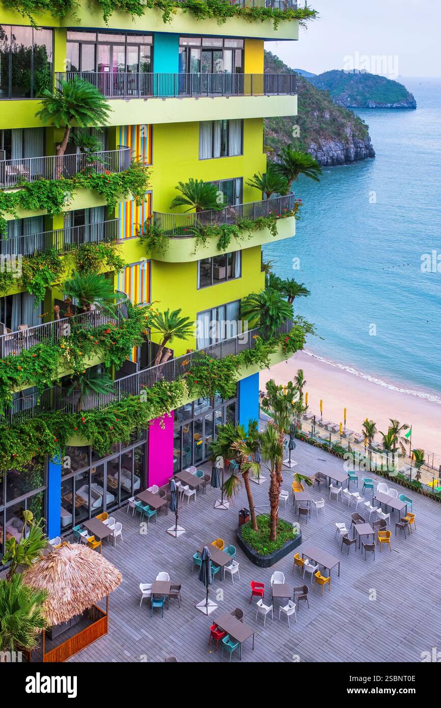 Vietnam, Haiphong Province, Cat Ba island, Flamingo Resort Cat Ba and ...