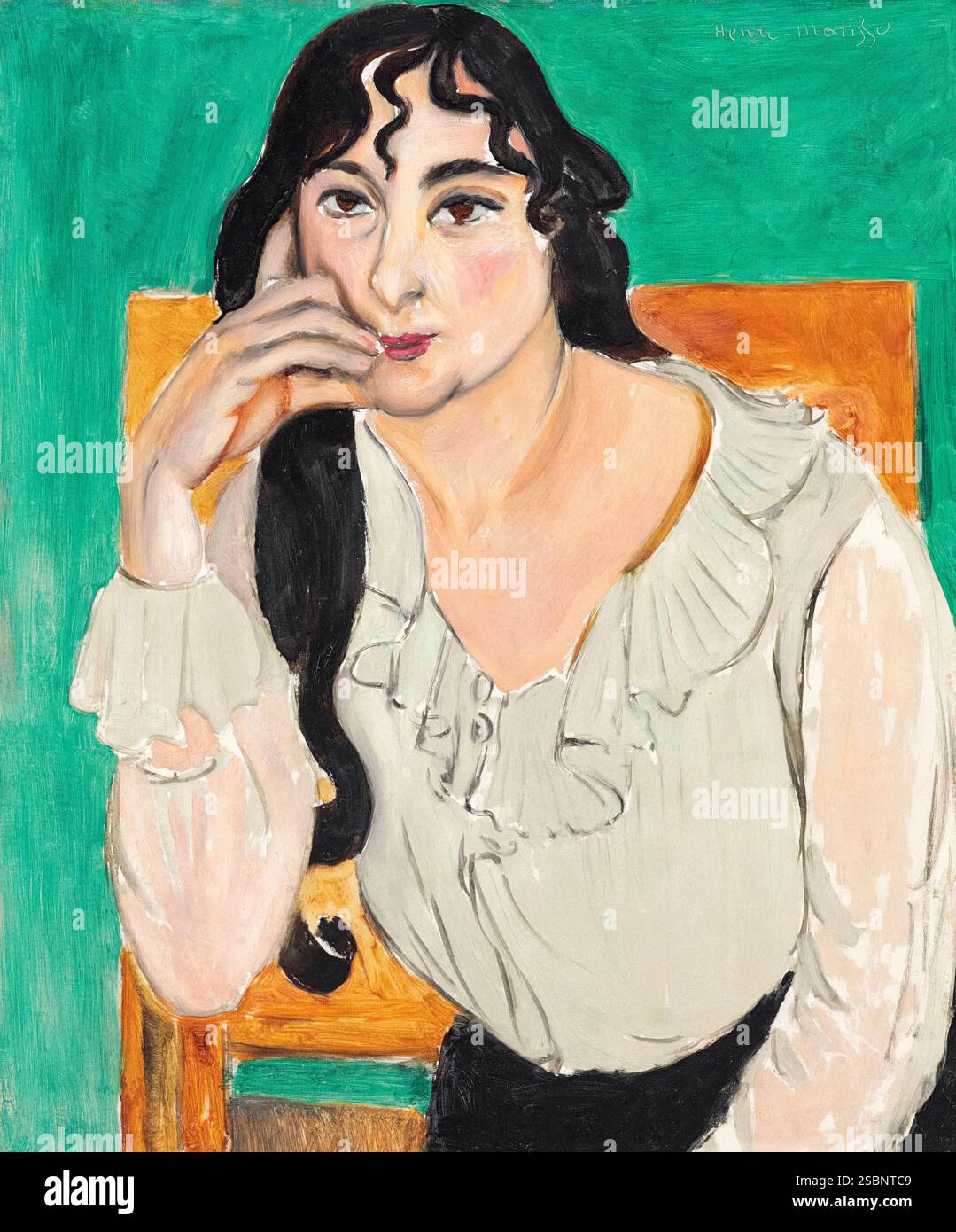 Henri Matisse, L'Italienne (Lorette), portrait painting in oil on panel ...