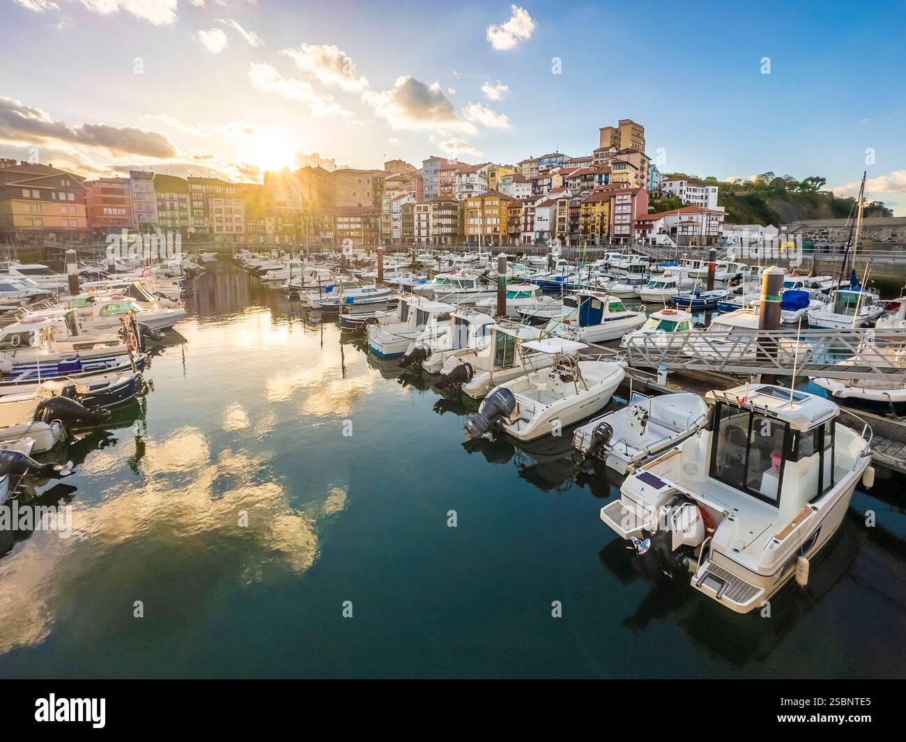 Spain, Spanish Basque Country, Vizcaya, fishing port of Bermeo ...