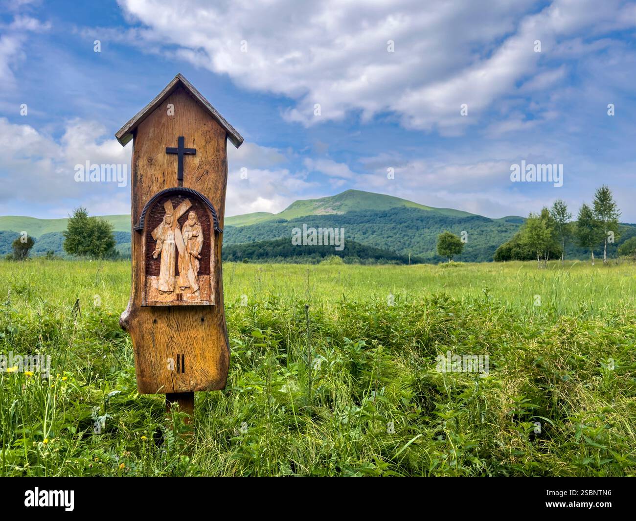 Poland, Precarpathians, Wołosate, Bieszczady National Park, Stations of ...
